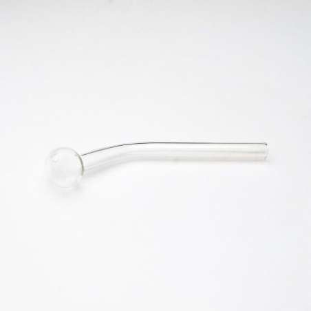 Pipa de cristal curva de 10 cm | Pack de 2