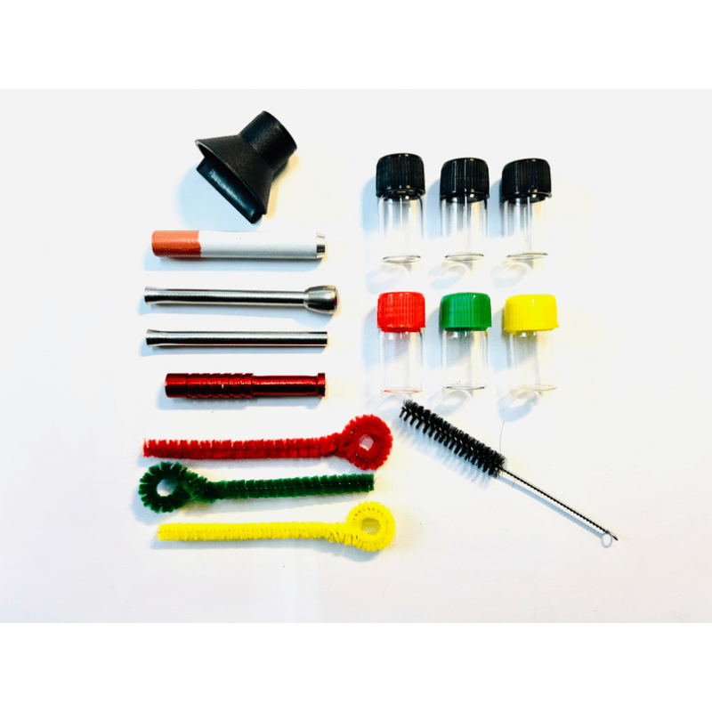 Set esnifar completo en estuche de plástico