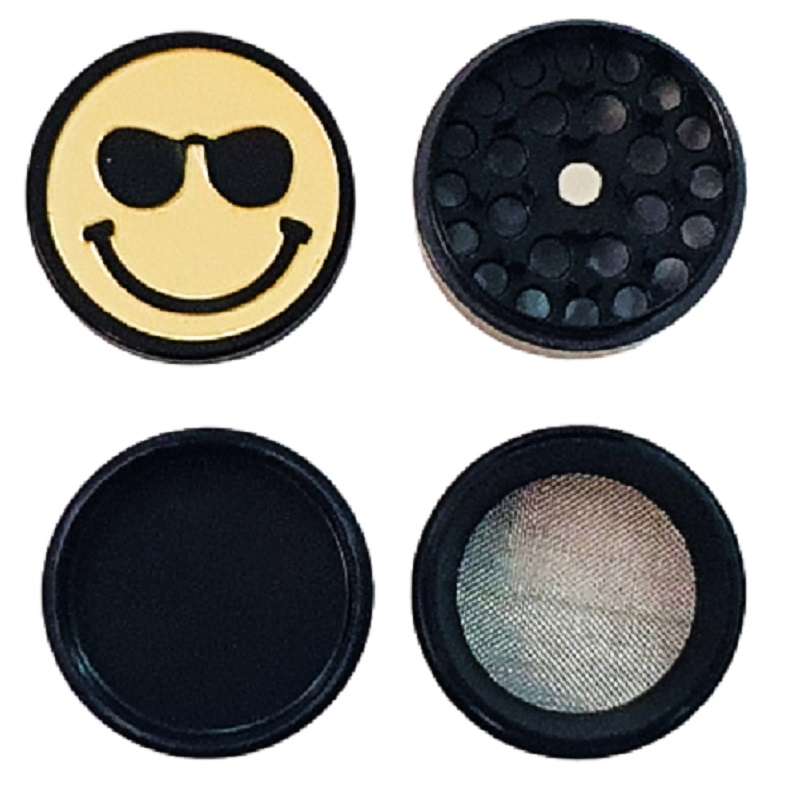 Grinder Metal Smiley 28mm 4 Partes | 12 Grinders