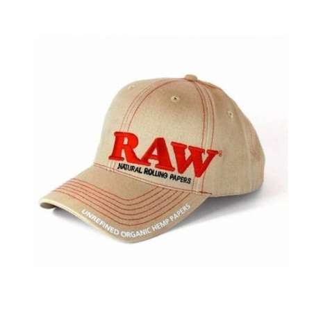 Raw Gorra Color Beige Logo Rojo