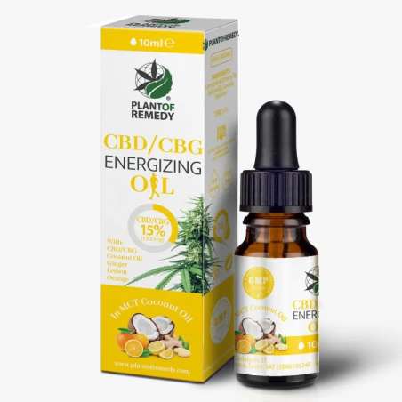 Huile de noix de coco 15% CBD 15% CBG Énergisant 10ml | Plant Of Remedy